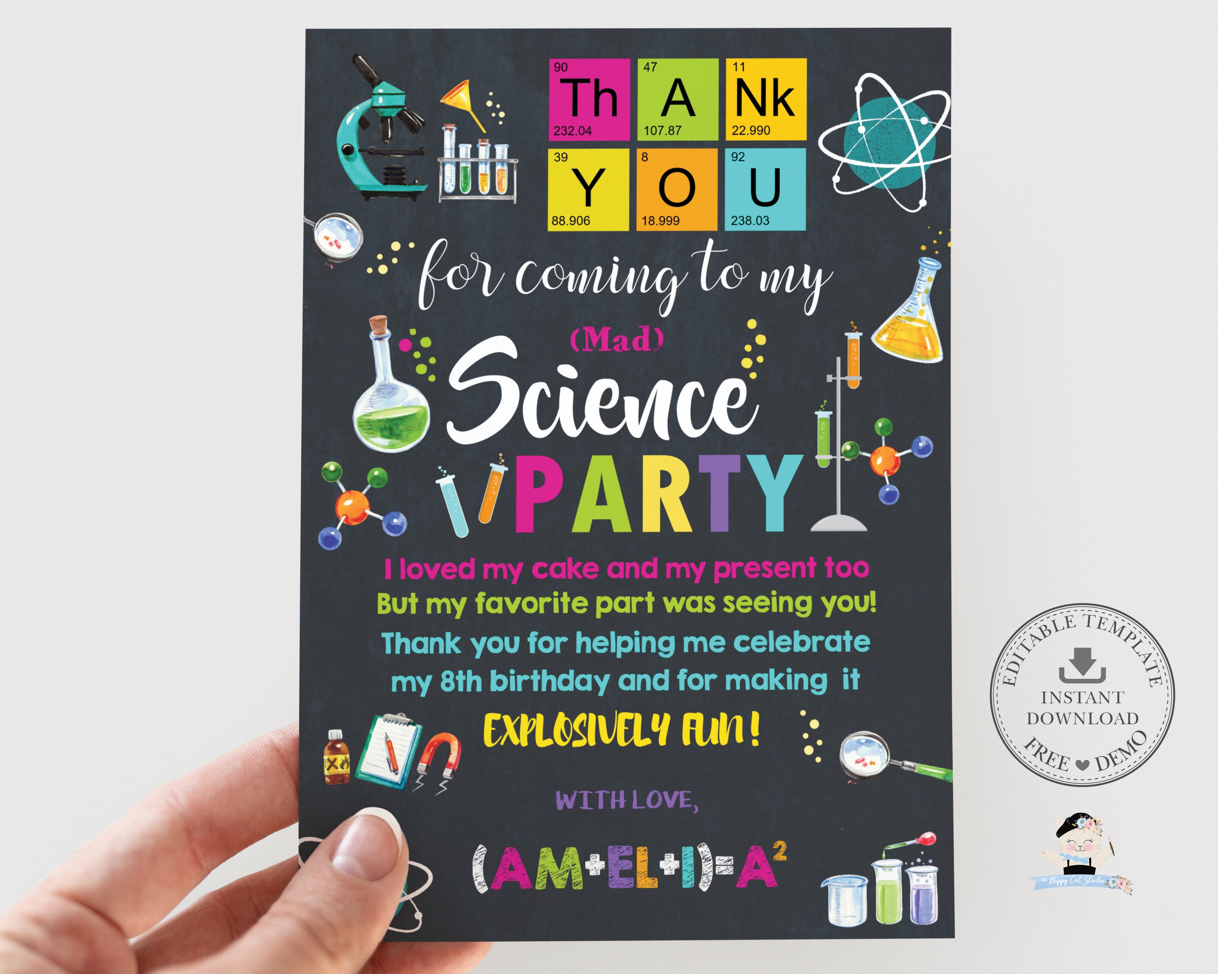 Scientific Birthday Card Print Out Science Birthday Card Printable