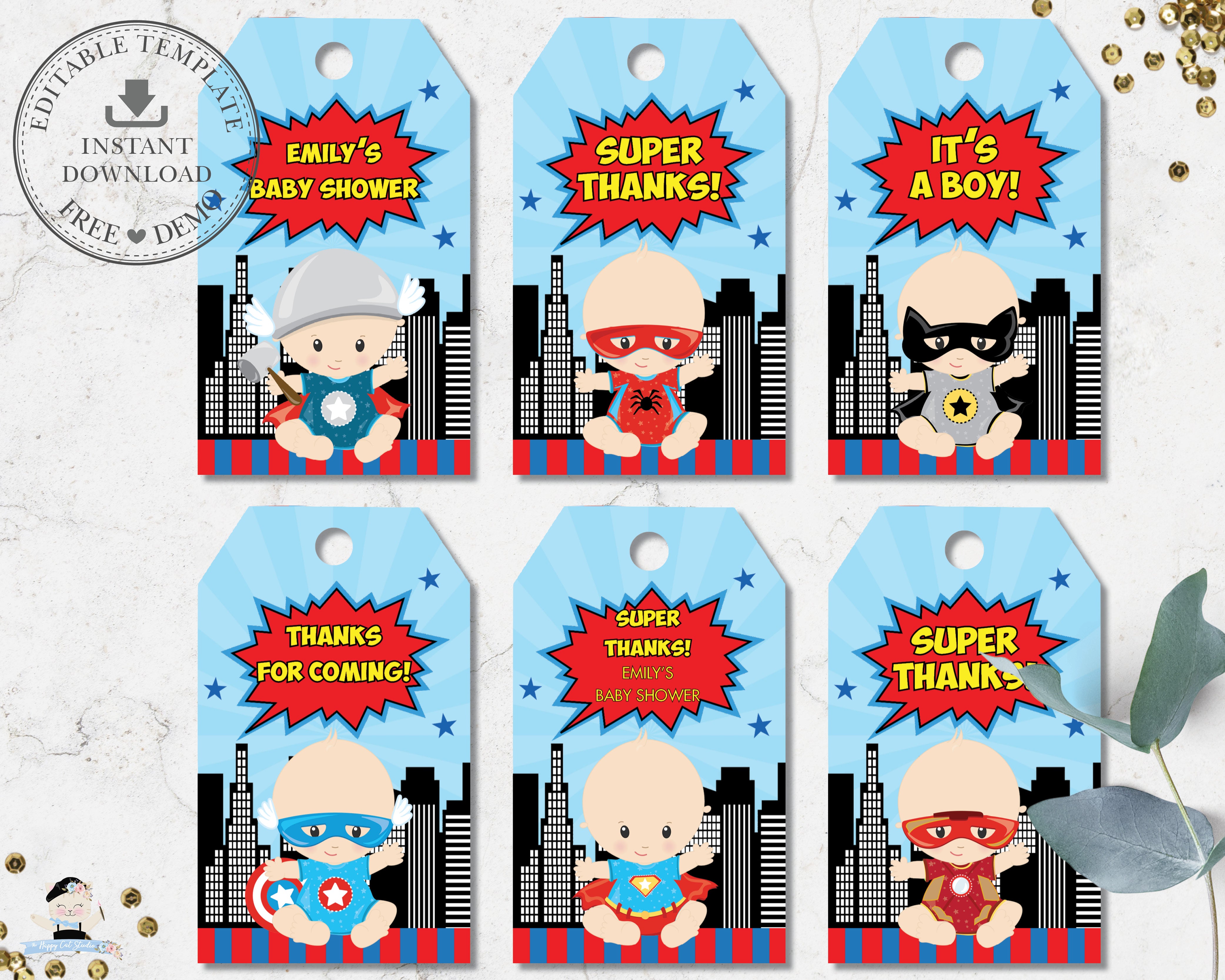 Superhero Baby Shower Favors